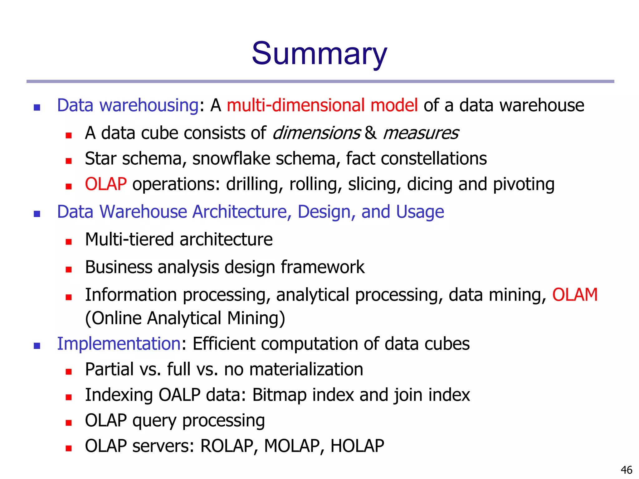 Data Mining: Concepts and Techniques (3rd ed.) — Chapter _04 olap | PPT