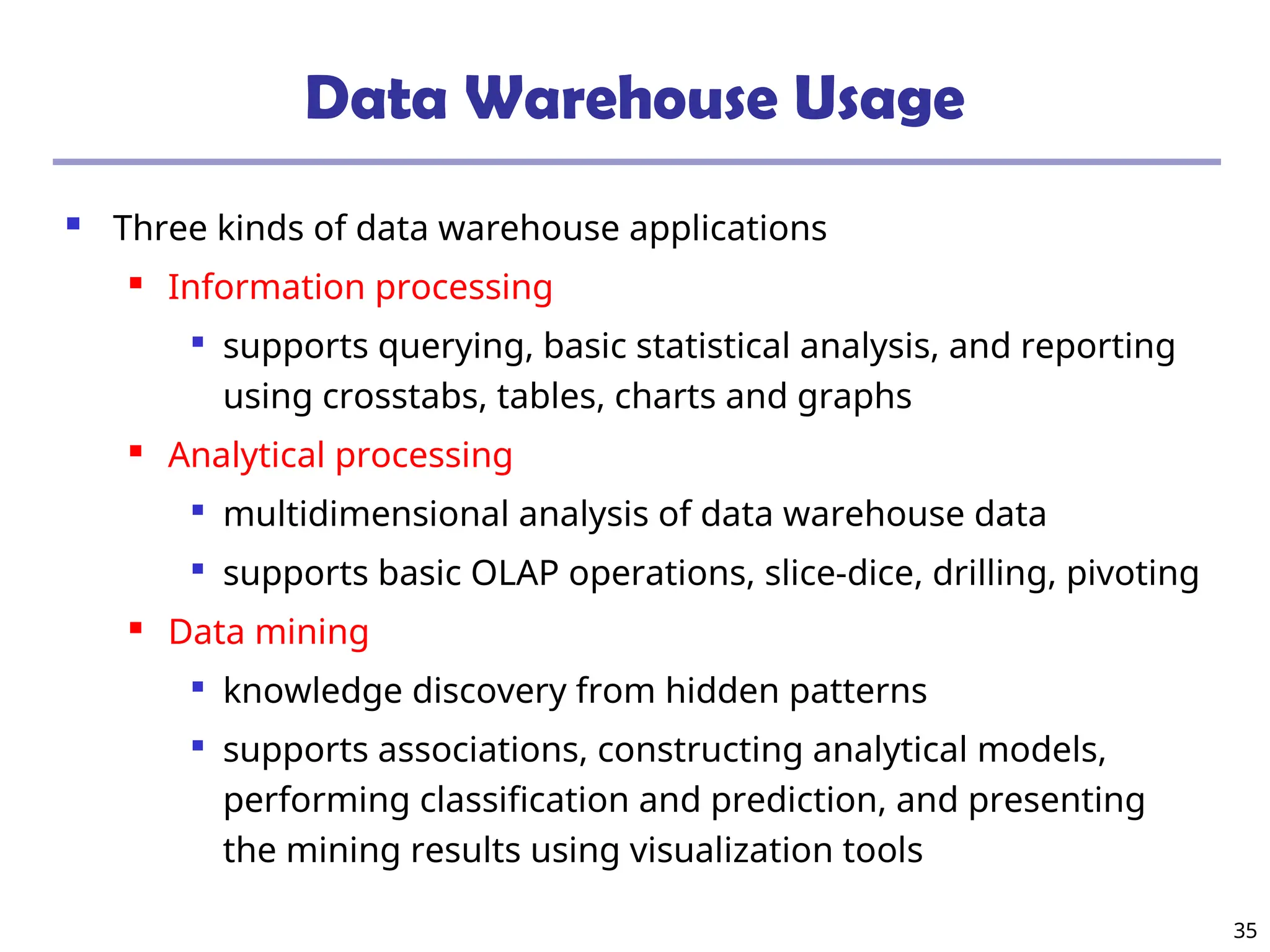 online analytical processing and data slides | PPT