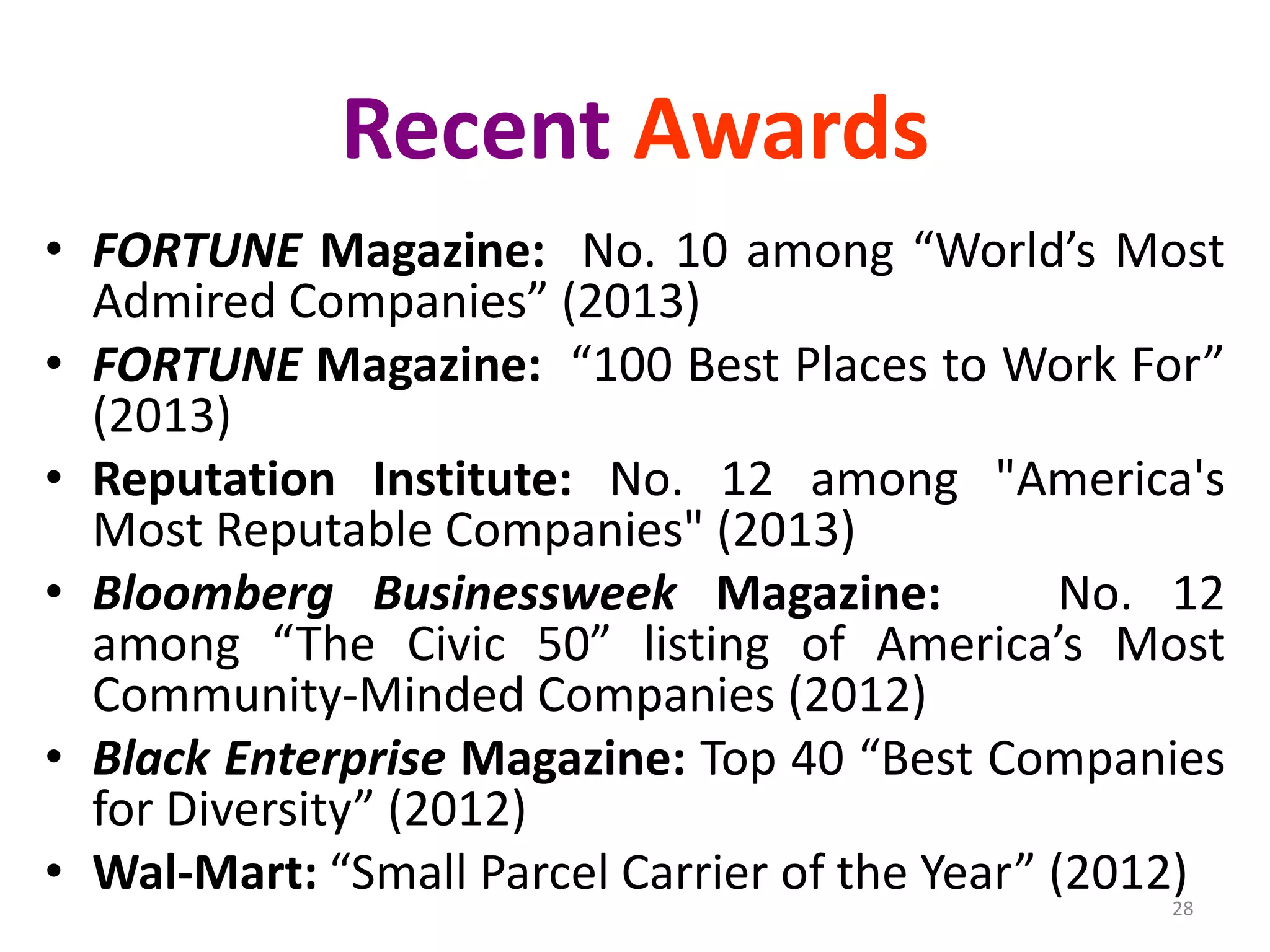 Opening profile of Fredrick W. Smith | PPT