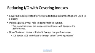 Optimising Queries - Series 4 Designing Effective Indexes | PPT