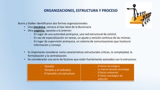 04 organizaciones estructura y proceso | PPTX