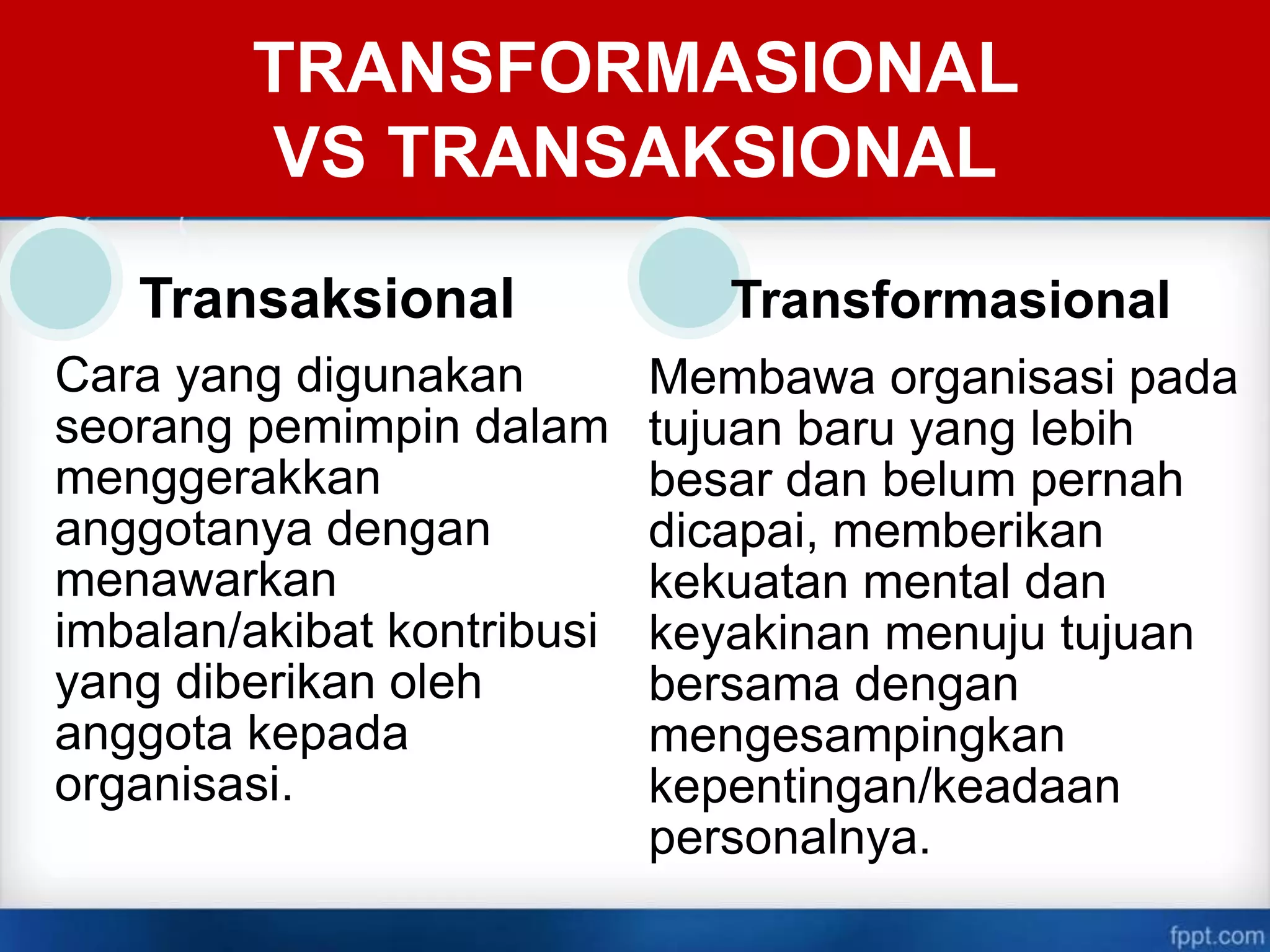 04 Kepemimpinan Transformasional (Dr. Muhammad Taufiq, DEA) | PDF