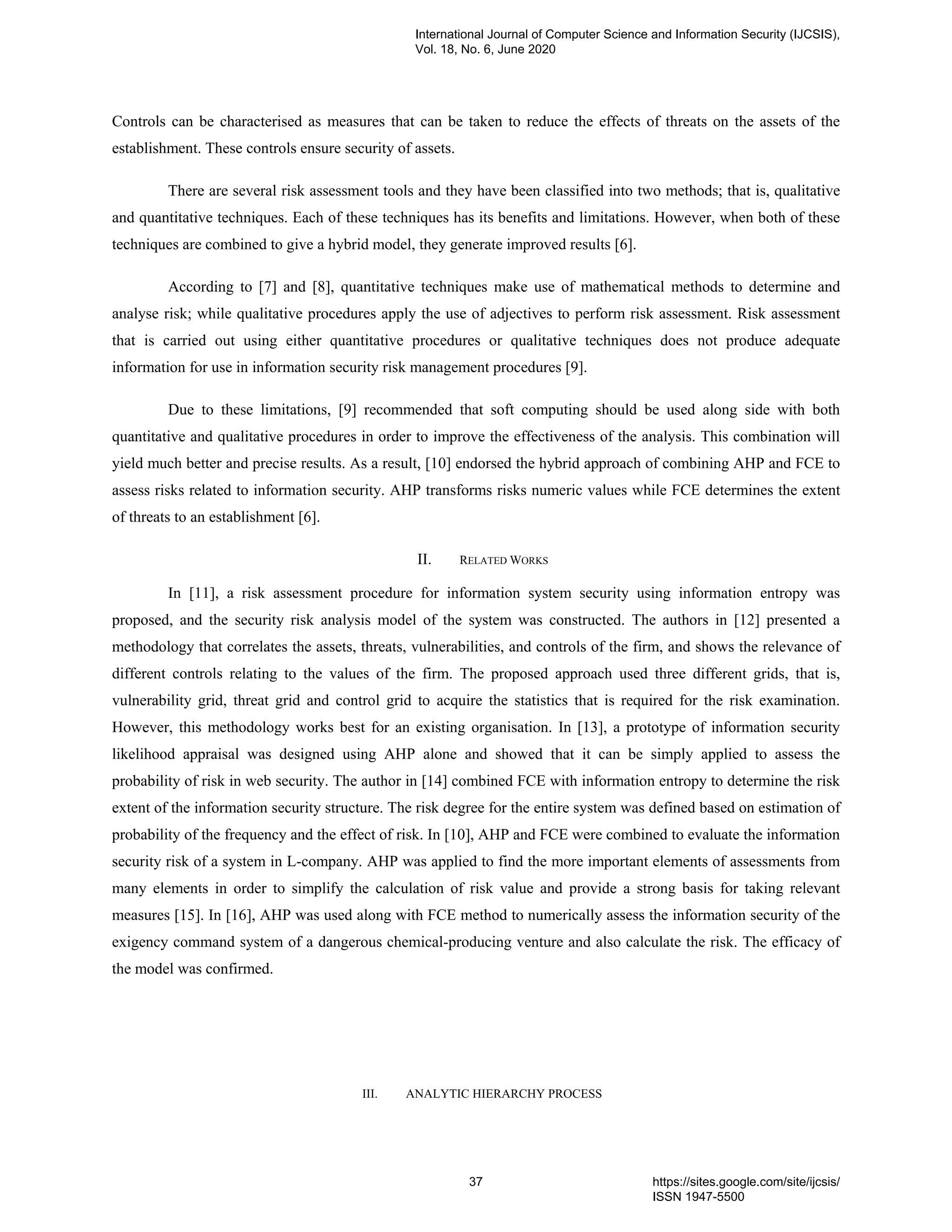 Information Security Risk Analysis Using Analytic Hierarchy Process And
