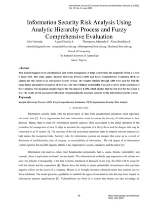 Information Security Risk Analysis Using Analytic Hierarchy Process and ...