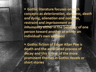 Gothic Elements in Poe's Short Story. | PPTX | Fiction | Books and ...