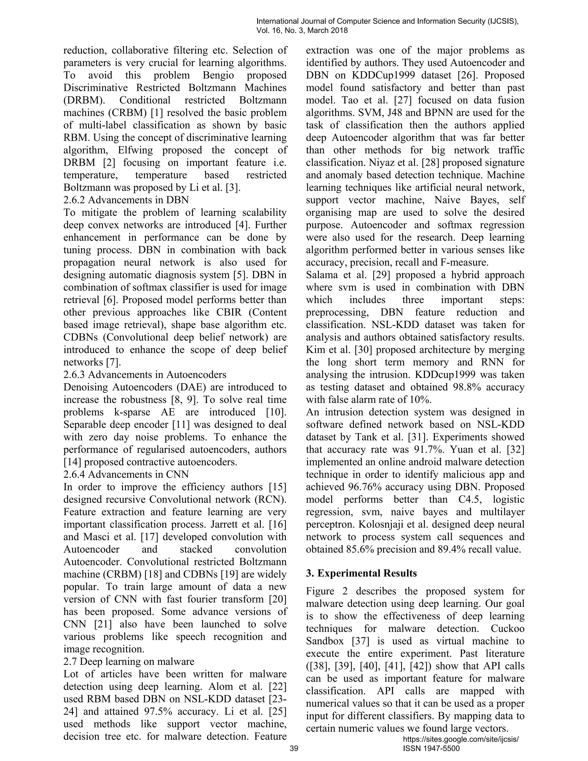 A Survey Of Deep Learning Algorithms For Malware Detection Pdf