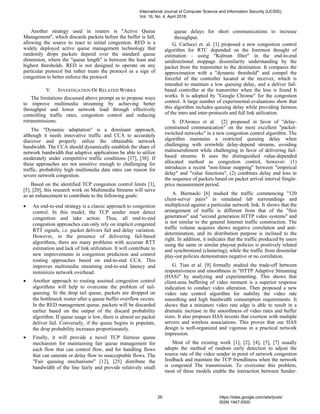 A Review on Congestion Control Approaches for Real-Time Streaming Application in the Internet | PDF