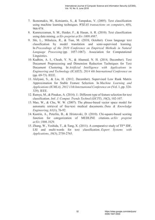 An Evaluation of Preprocessing Techniques for Text Classification | PDF