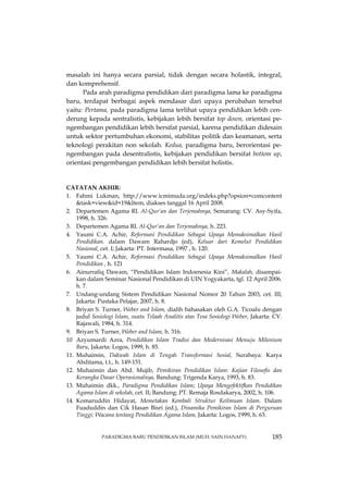 paradigma baru pendidikan islam | PDF