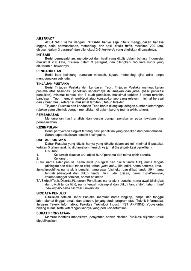 04 pedoman penyusunan naskah publikasi tms skripsi s1 2010 | PDF