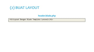 Konsep View dan Blade dalam Laravel (Pemrograman Web II) | PPT