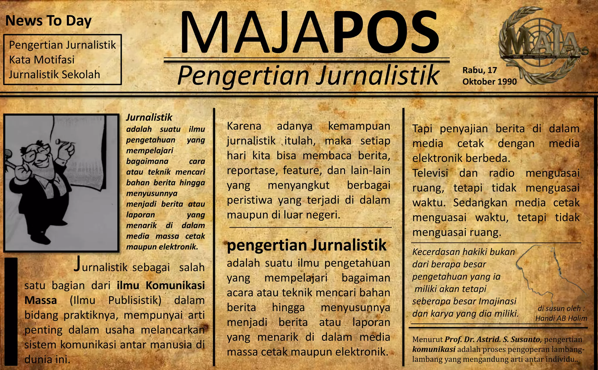 pengertian jurnalistik | PPTX