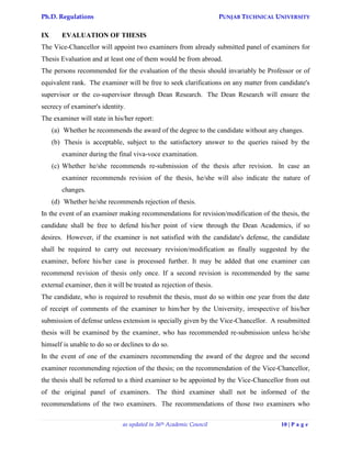 04 ph d_regulations-new | PDF | Postgraduate Education | College Education