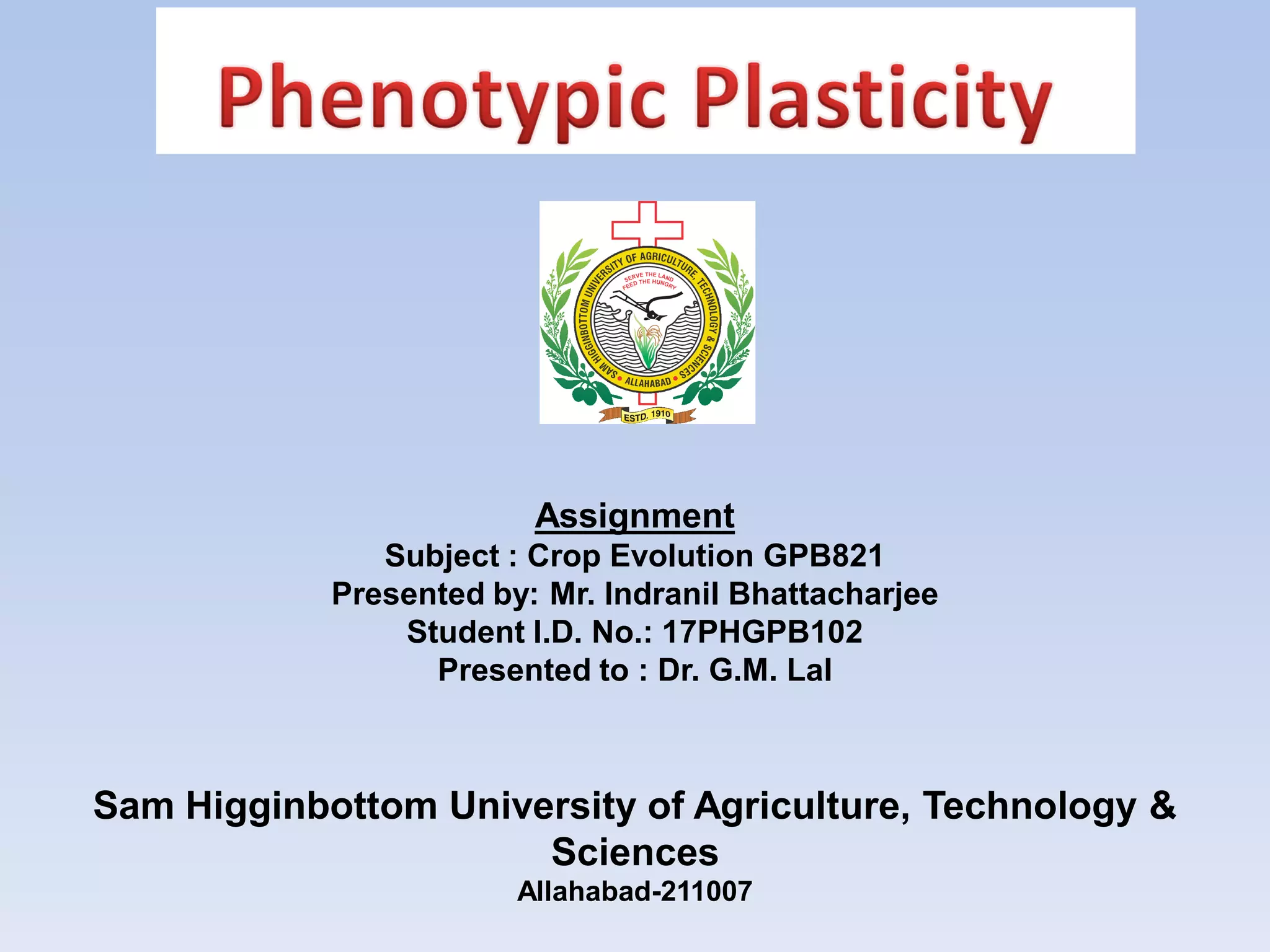 04 phenotypic plasticity | PDF