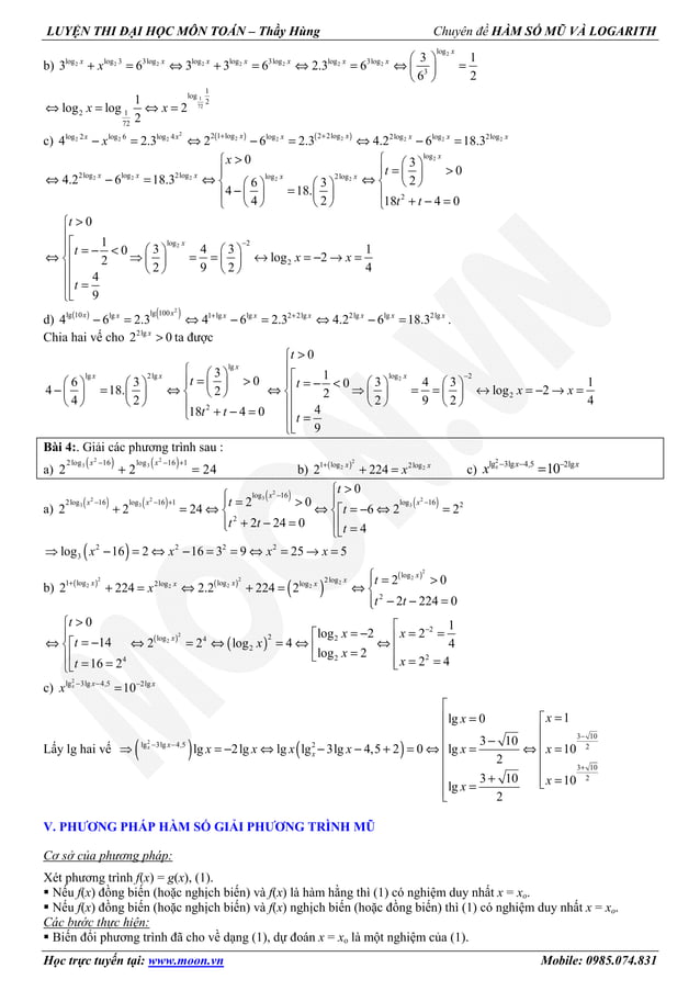 04 phuong trinh mu p3 | PDF