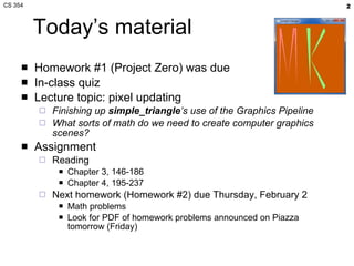 CS 354 Pixel Updating | PPT