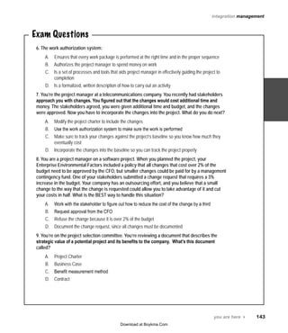 04 pmp integration management exam | PDF