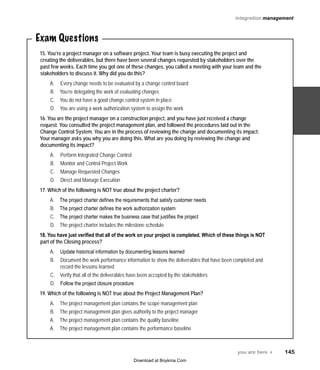 04 pmp integration management exam | PDF
