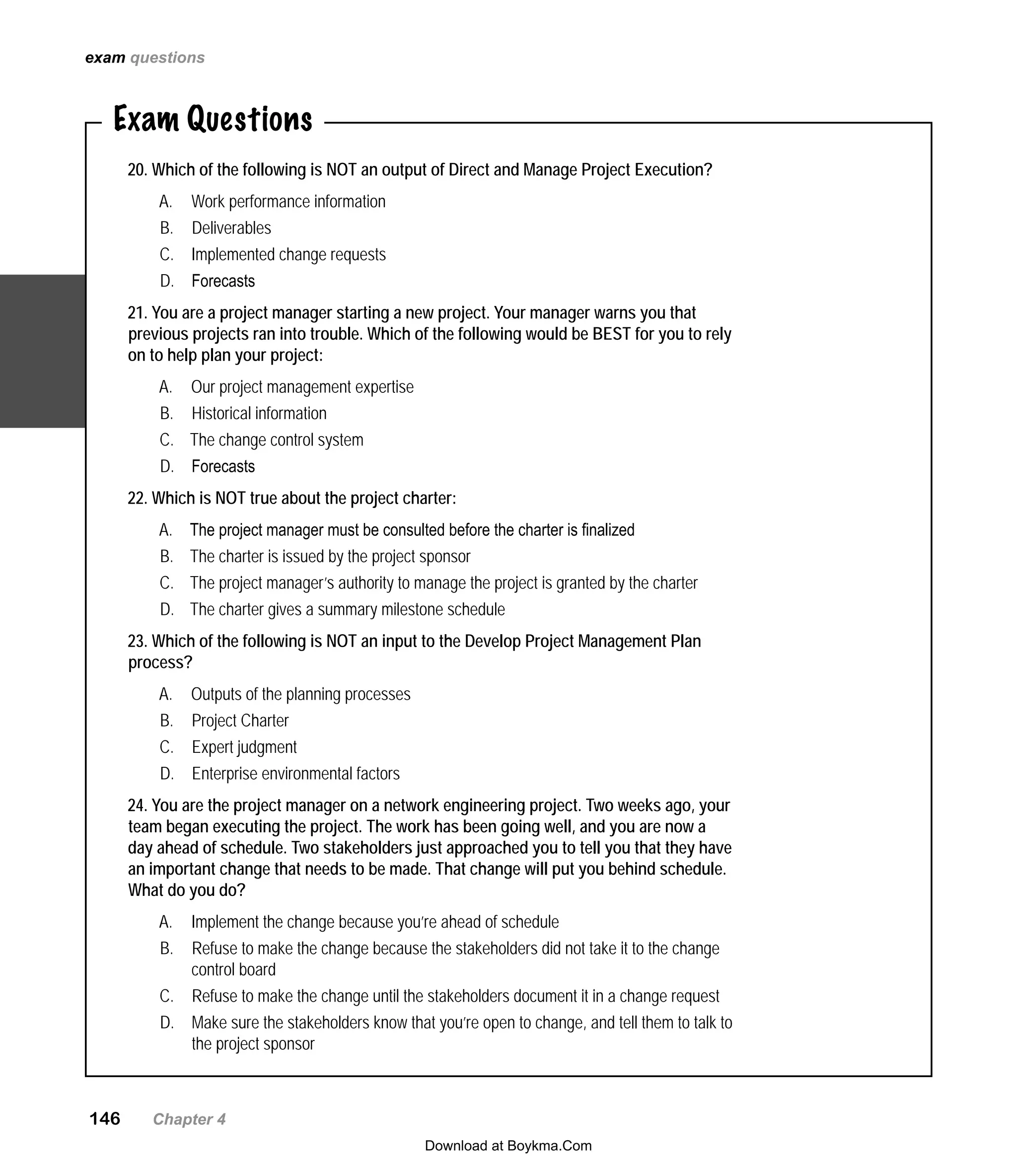 04 pmp integration management exam | PDF