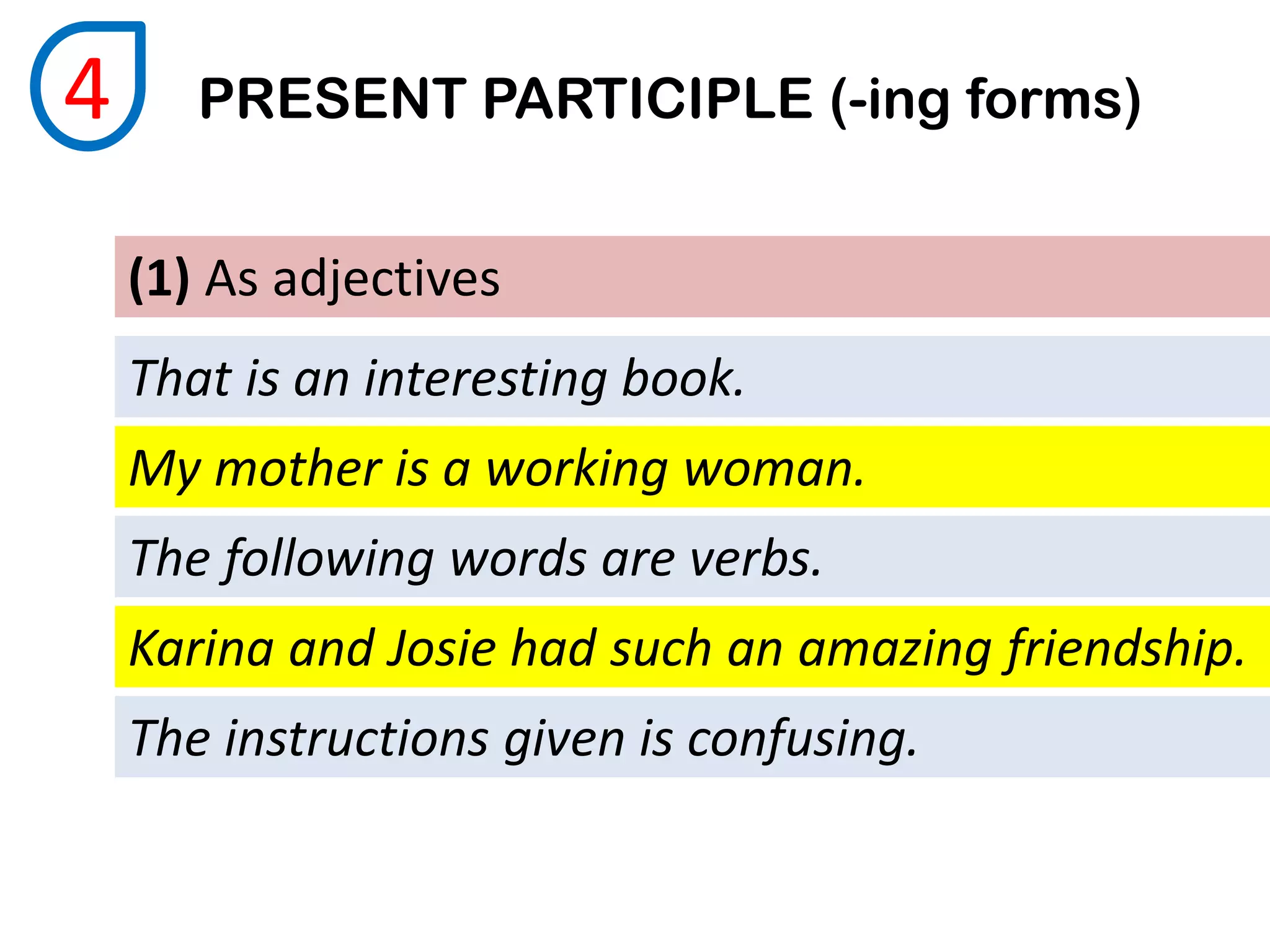 7 writing rules : Part 4 Present Participle | PDF