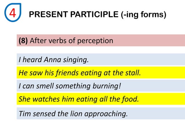 7 writing rules : Part 4 Present Participle | PDF