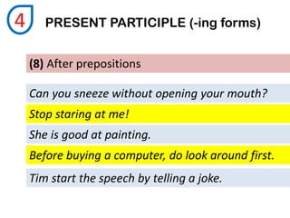 7 writing rules : Part 4 Present Participle | PDF