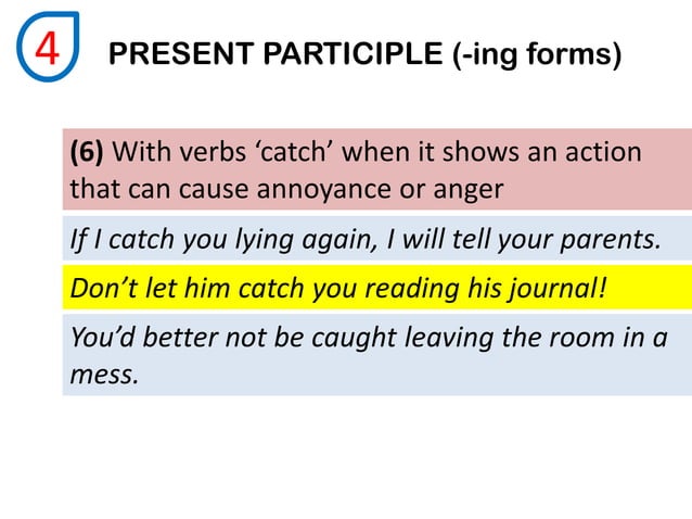 7 writing rules : Part 4 Present Participle | PDF