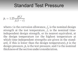 Pressure Test and Leak Test STUDY MATERIAL | PPTX