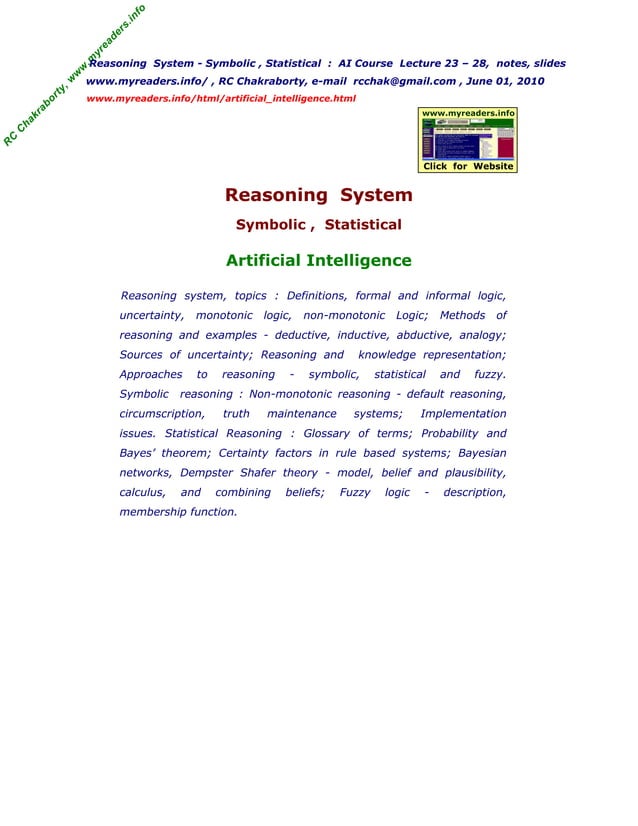 04 reasoning systems | PDF