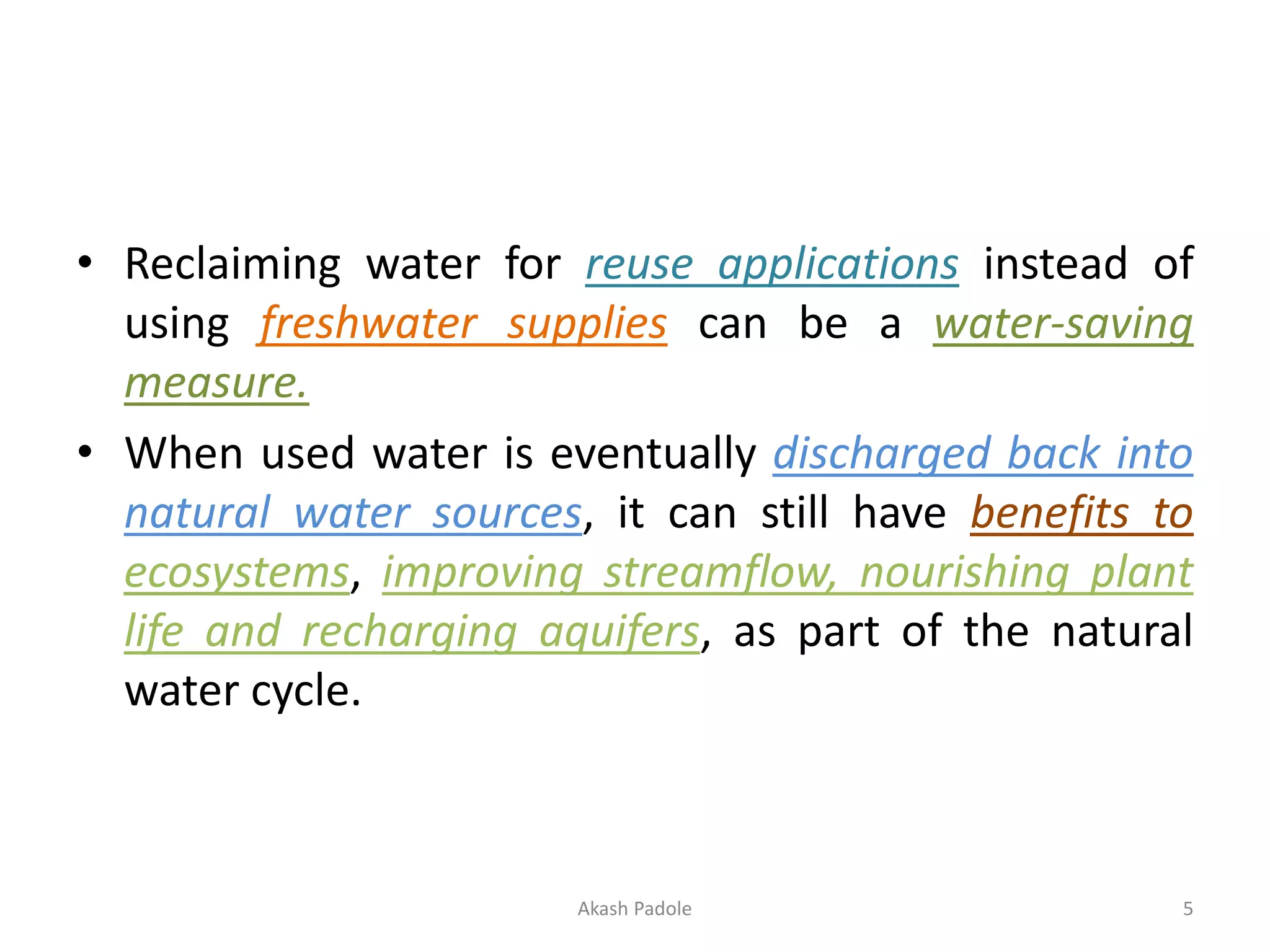 04 Reclamation and Reuse of waste water | PDF