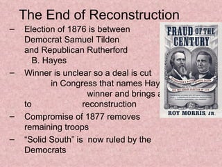 US History Unit 2 Notes on Reconstruction | PPT