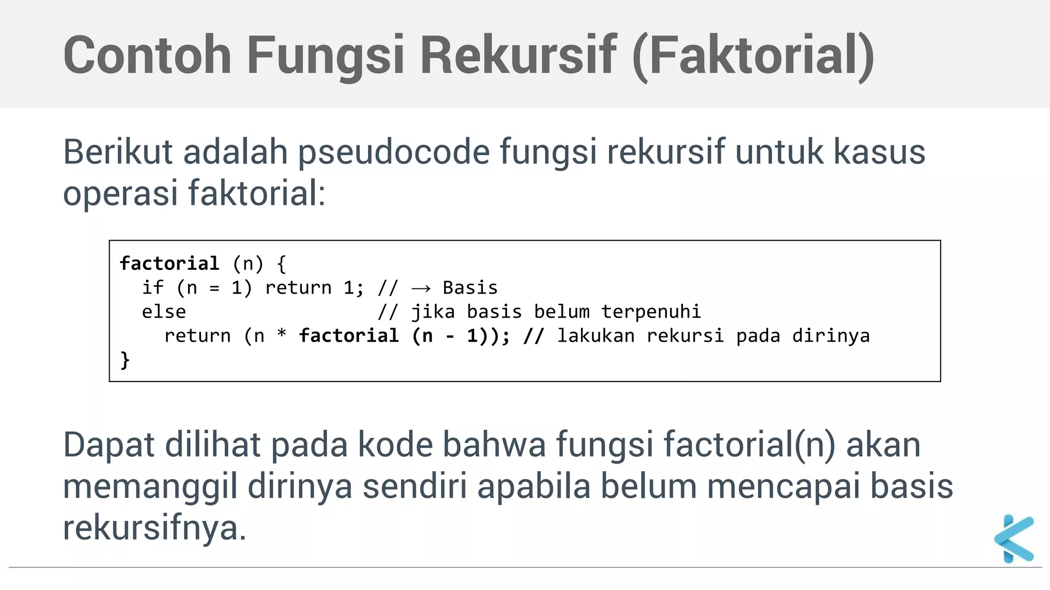 Algoritma dan Strukutr Data - rekursi | PDF