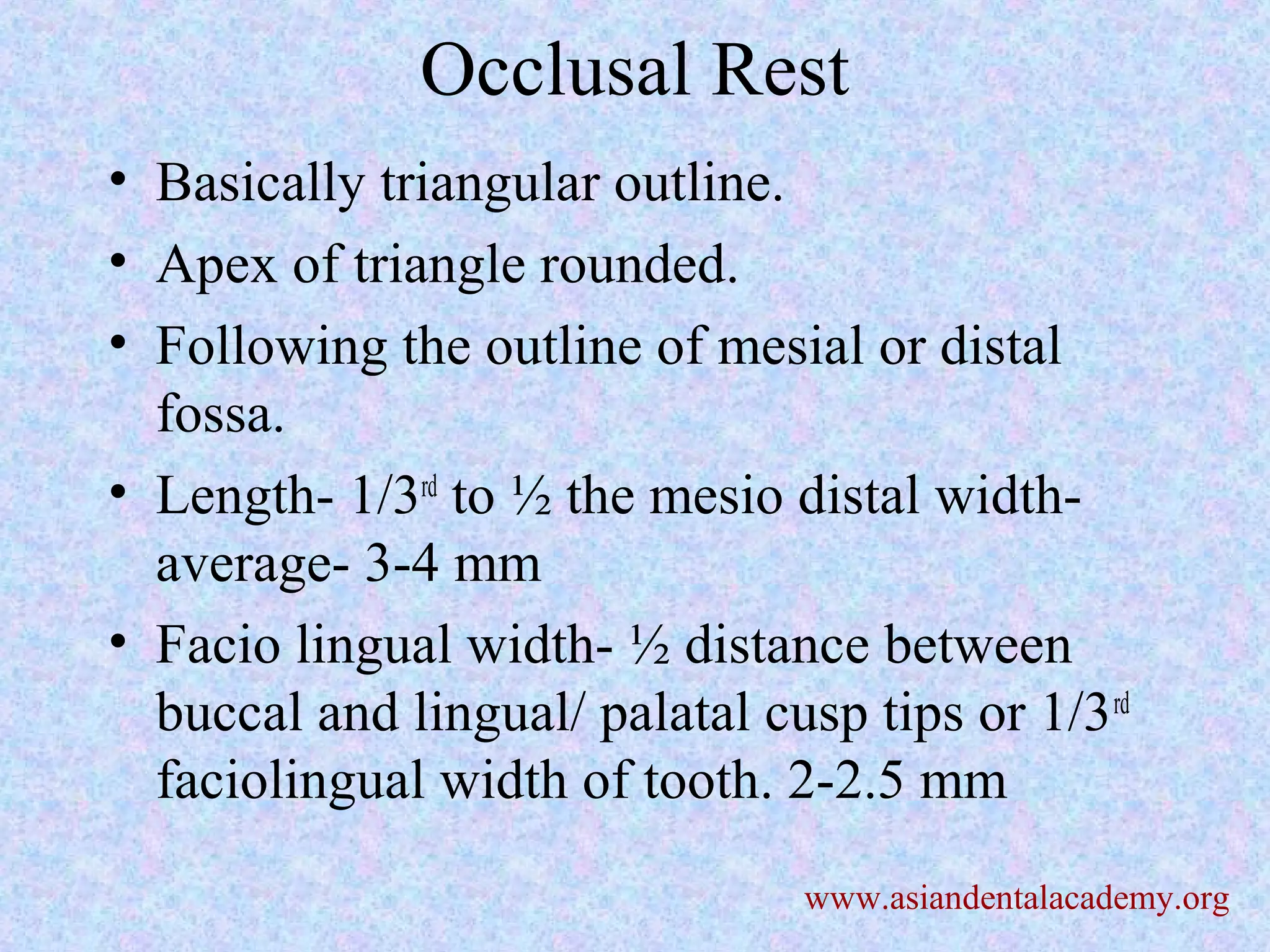 Rests & Rest seats in removable partial Dentures | PPT