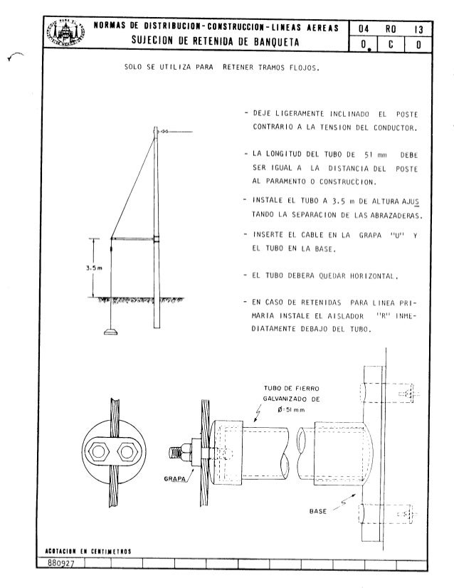 Normas de Distribución - Construcción - Lineas Aéreas Retenidas