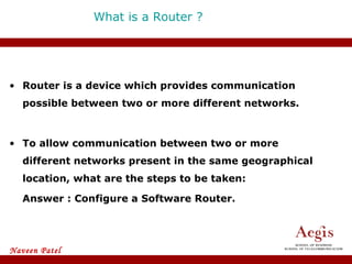 ACIT Mumbai - CCNA Training - Router Introduction | PPT
