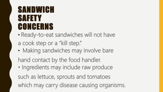 04 sanitary practices in preparing sandwiches | PPTX