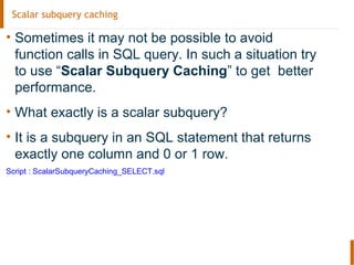 Oracle SQL, PL/SQL Performance tuning | PPT