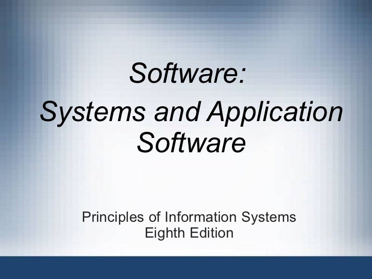 04 software system and application software