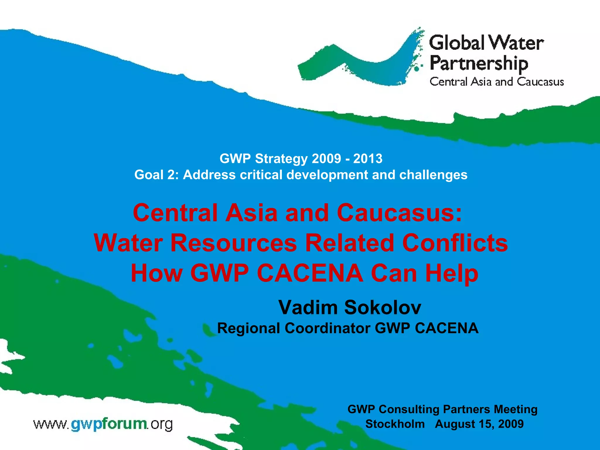 GWP CACENA Resolving Water Conflict | PPT