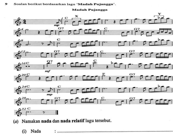 Pendidikan Muzik KBSM_Bank Soalan SPM (Nada & Skel) | PPTX