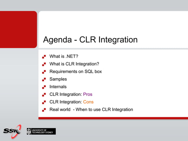SQL Server - CLR integration | PPTX
