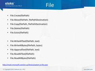 04 standard class library c# | PPT