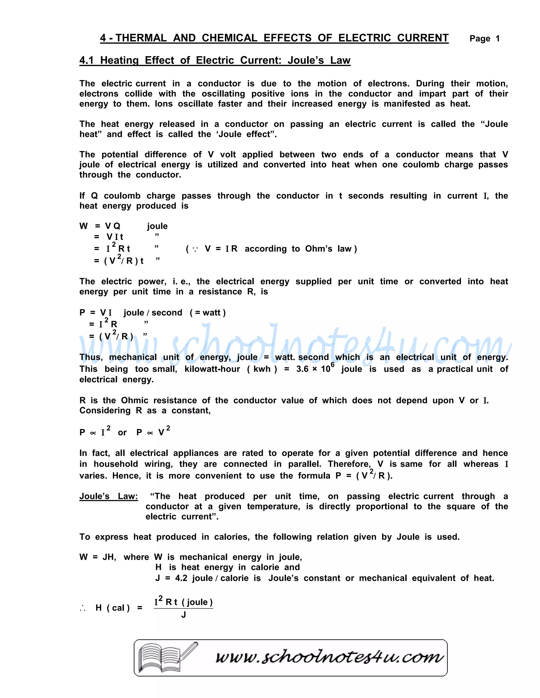 04(t) thermal and chemical effects of electric current | PDF