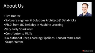 Geospatial Analytics at Scale with Deep Learning and Apache Spark with Tim hunter and Raela Wang ...