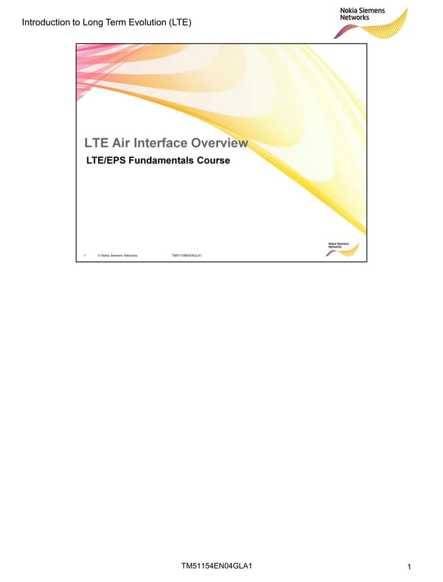 LTE air interface overview | PDF