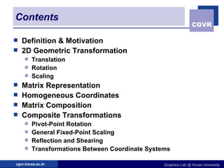 04transformation2d | PPT | 3-D Graphics | Computer Software and ...