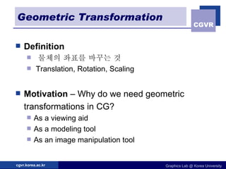 04transformation2d | PPT | 3-D Graphics | Computer Software and ...