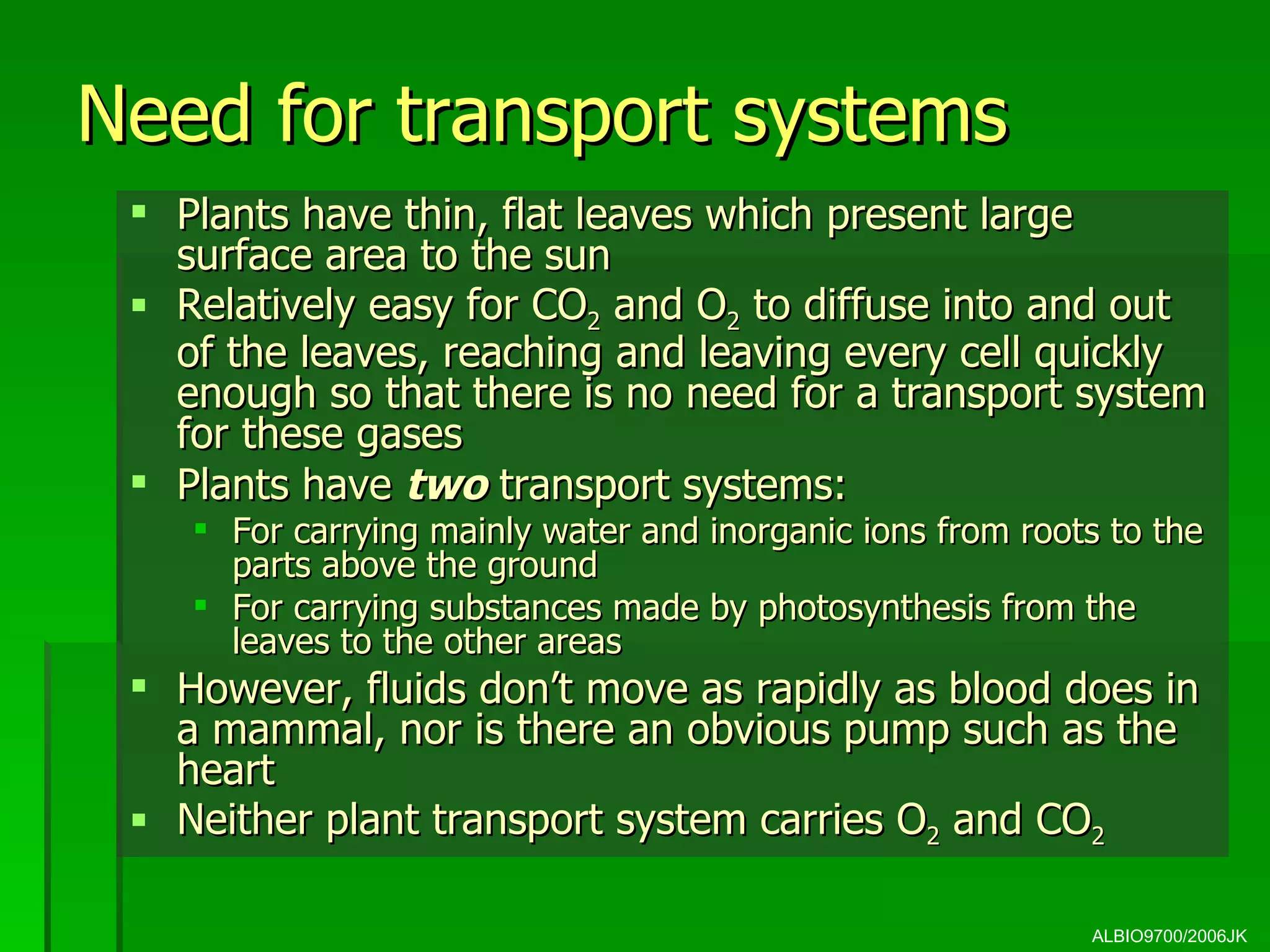 04 Transport System in Multicellular Plants | PPT