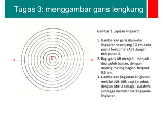 garis lengkung gambar teknik sarjana teknik | PDF
