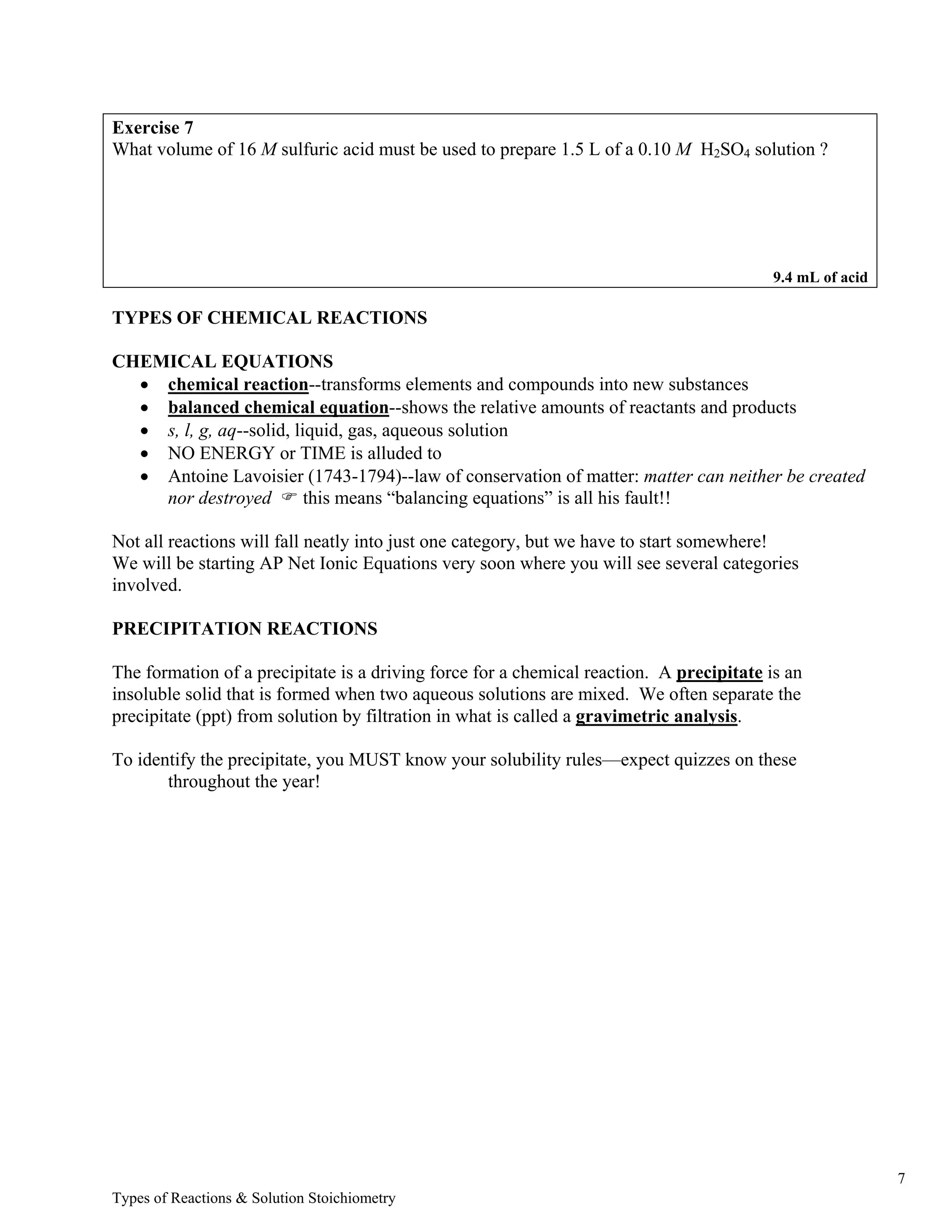 04 types of chemical reactions & solution stoich | PDF